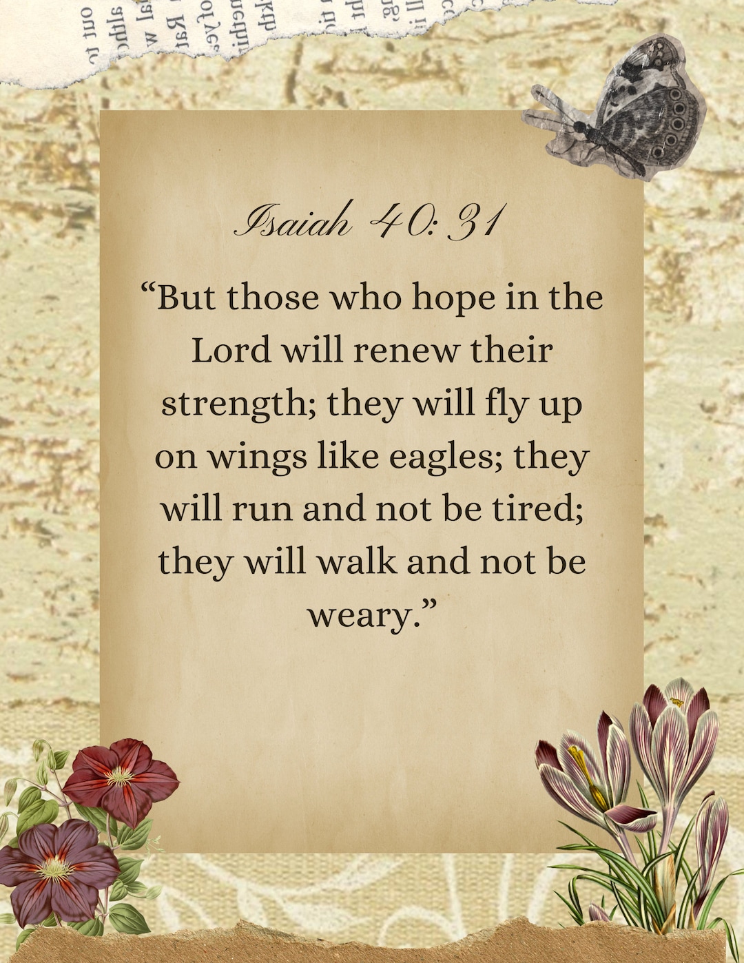 Isaiah 40:31 Scripture Print - Etsy