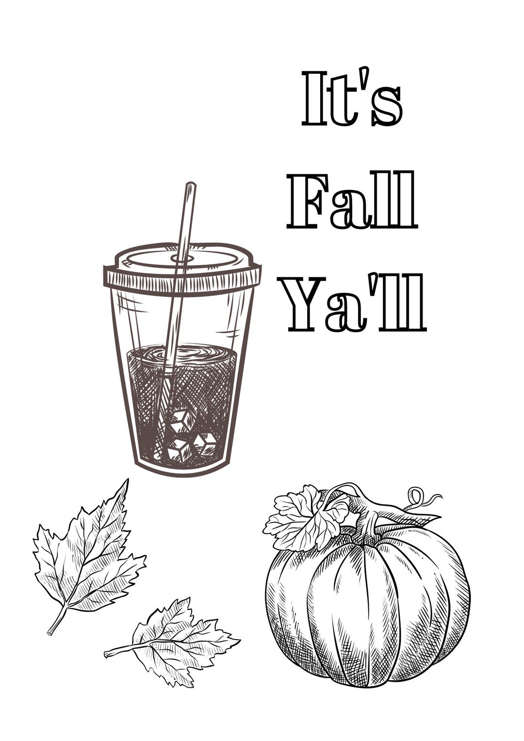 Fall Themed Coloring Sheets. 3 Designs. Download and Print as Many as ...