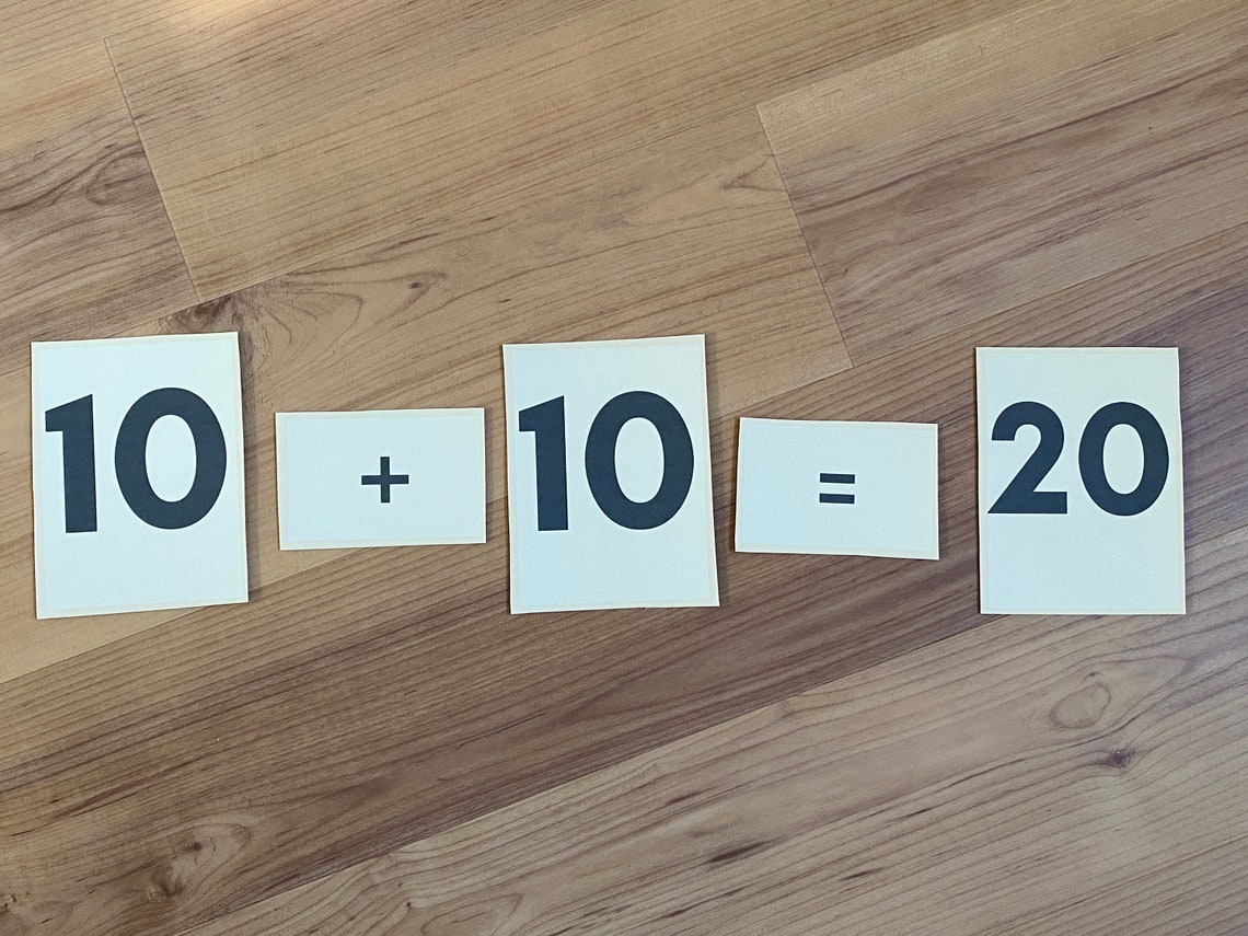 Number Flash Cards, Counting Flashcards, Math Flashcards, Matching Game ...