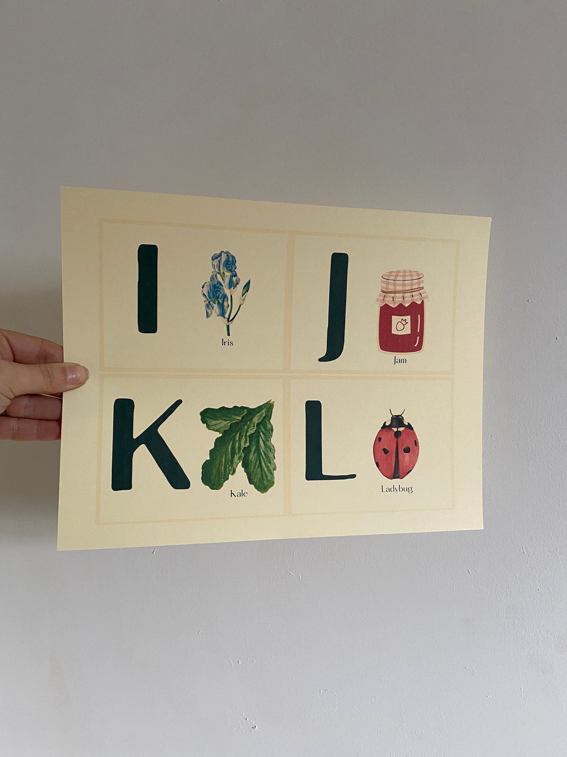 Alphabet Flash Cards, Uppercase, Garden Theme, Homeschool Supplies ...