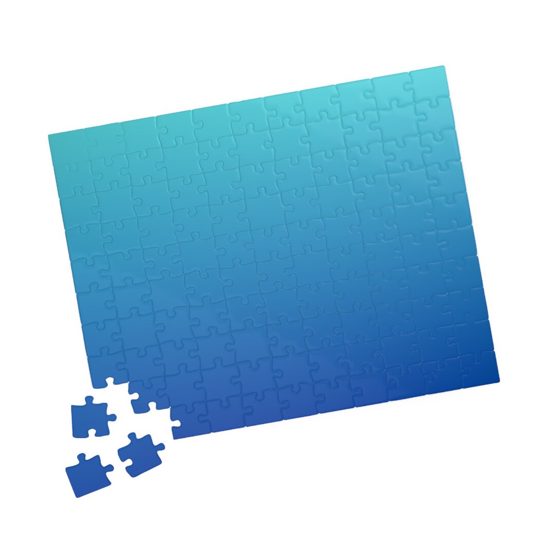 Beautiful Blue Gradient Jigsaw Puzzle - Etsy