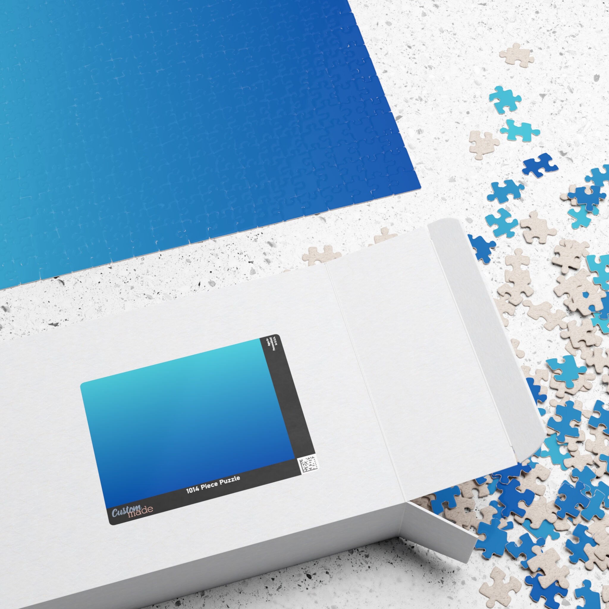 Beautiful Blue Gradient Jigsaw Puzzle - Etsy
