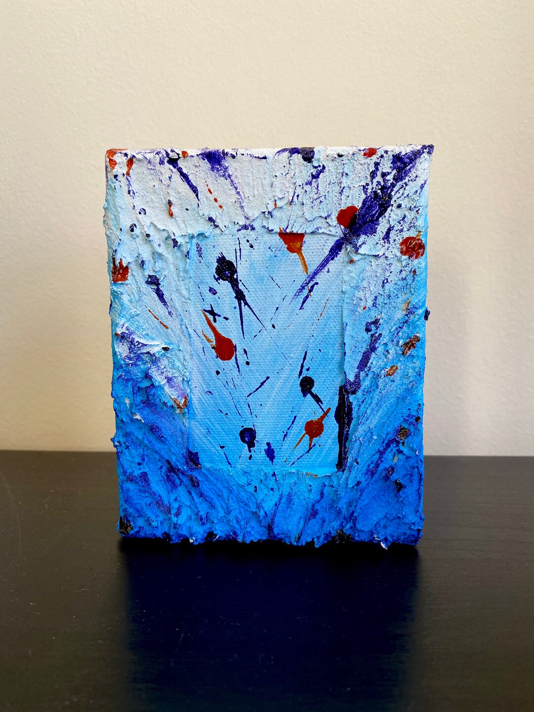 Mini Box Canvas: Texture in Blue - Etsy