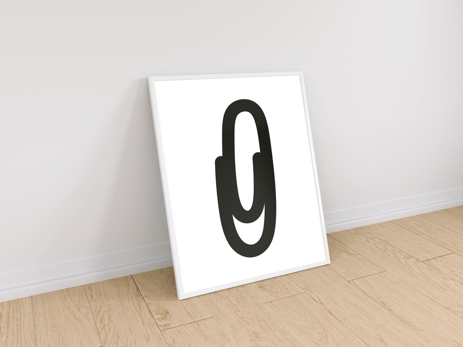 Paperclip Poster,clip Drawing,clip Line Art,minimalist Digital Art ...