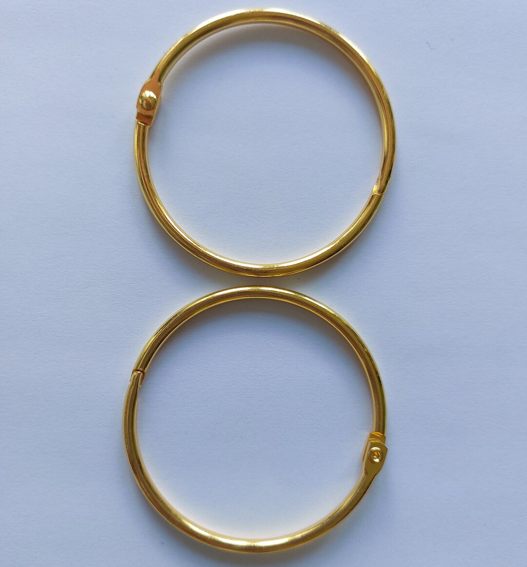 Gold 50mm Diameter Metal Book Binding Rings | Craft Supplies | Binding ...