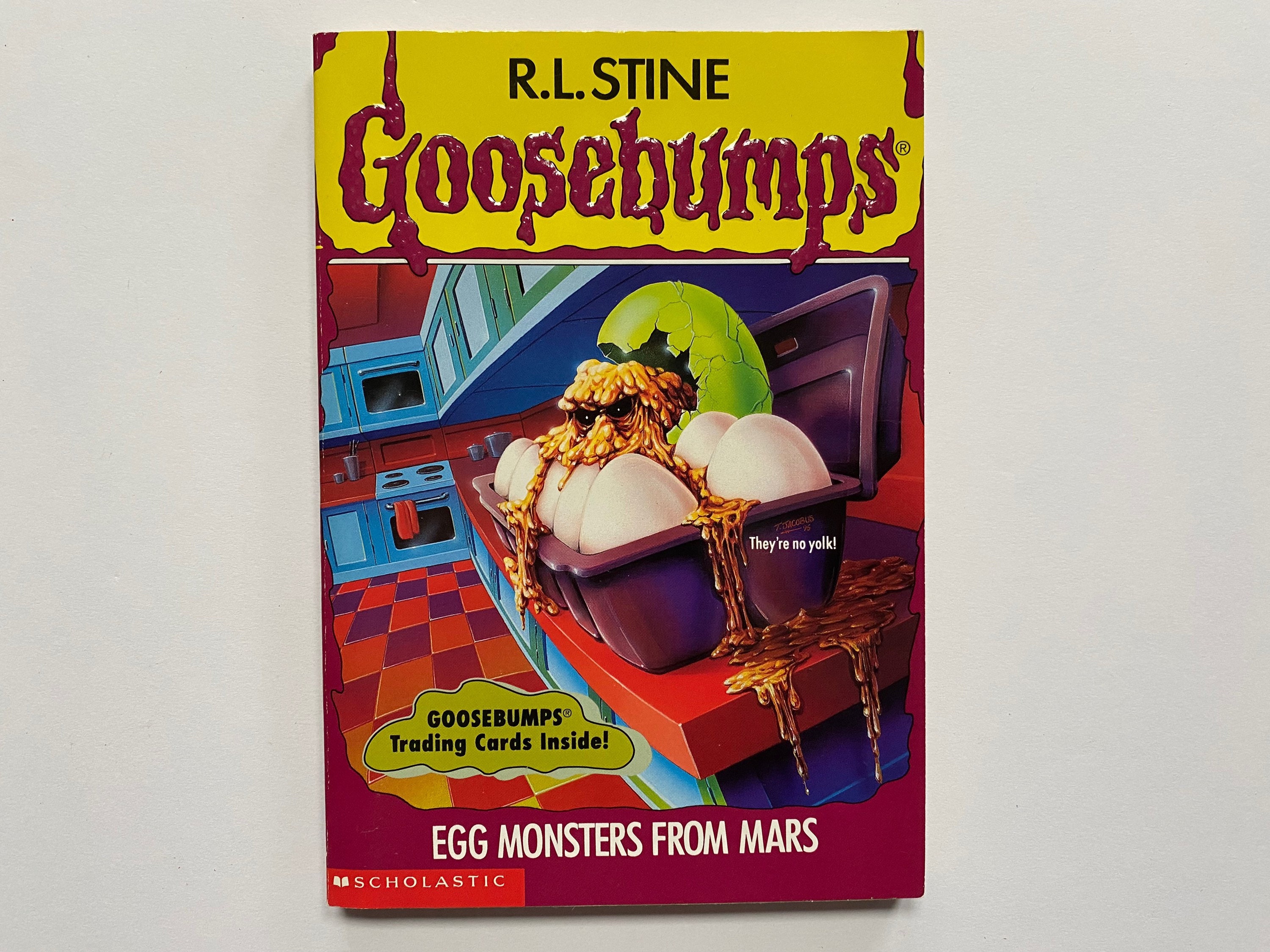 Goosebumps #42 Egg Monsters From Mars With TRADING CARDS and Bookmark Paperback Book by RL Stine ...