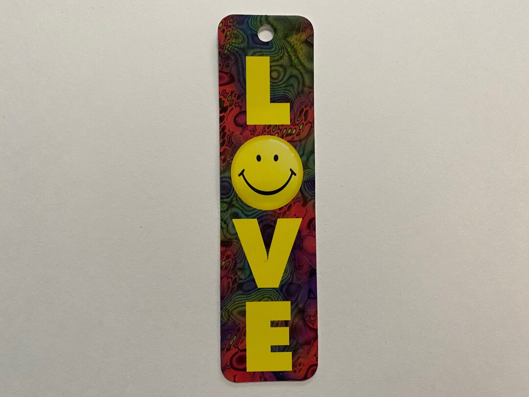 1997 LOVE Bookmark Antioch Smily Face Tie Dye - Etsy