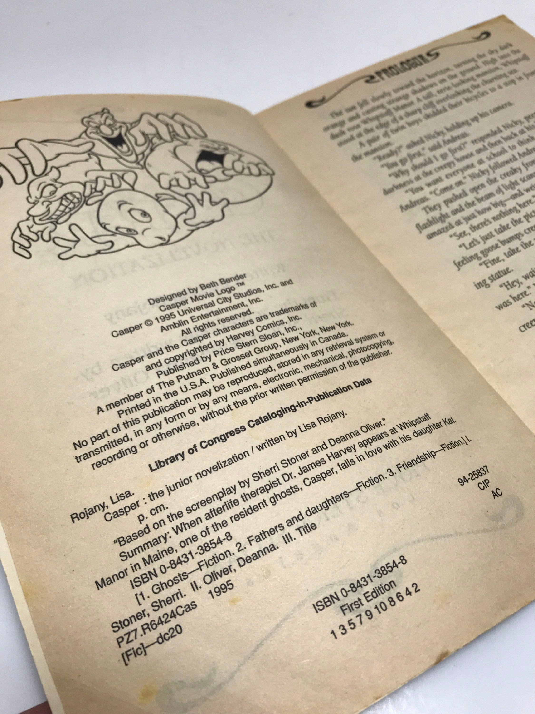 1995 Casper the Friendly Ghost Junior Novelization Paperback Chapter ...