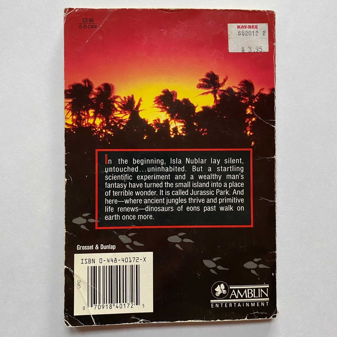 Vintage Jurassic Park Movie Novelization Book Paperback Chapter Book ...