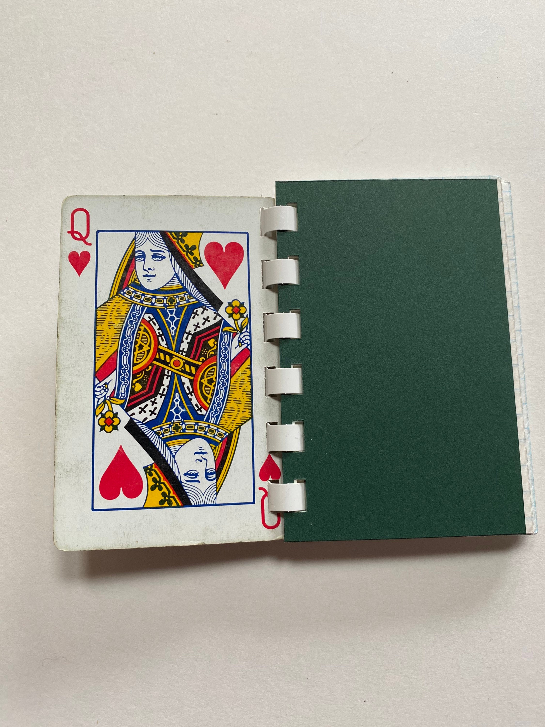 NOTEBOOK Made From Vintage Playing Card Handmade Stationary Pocket ...