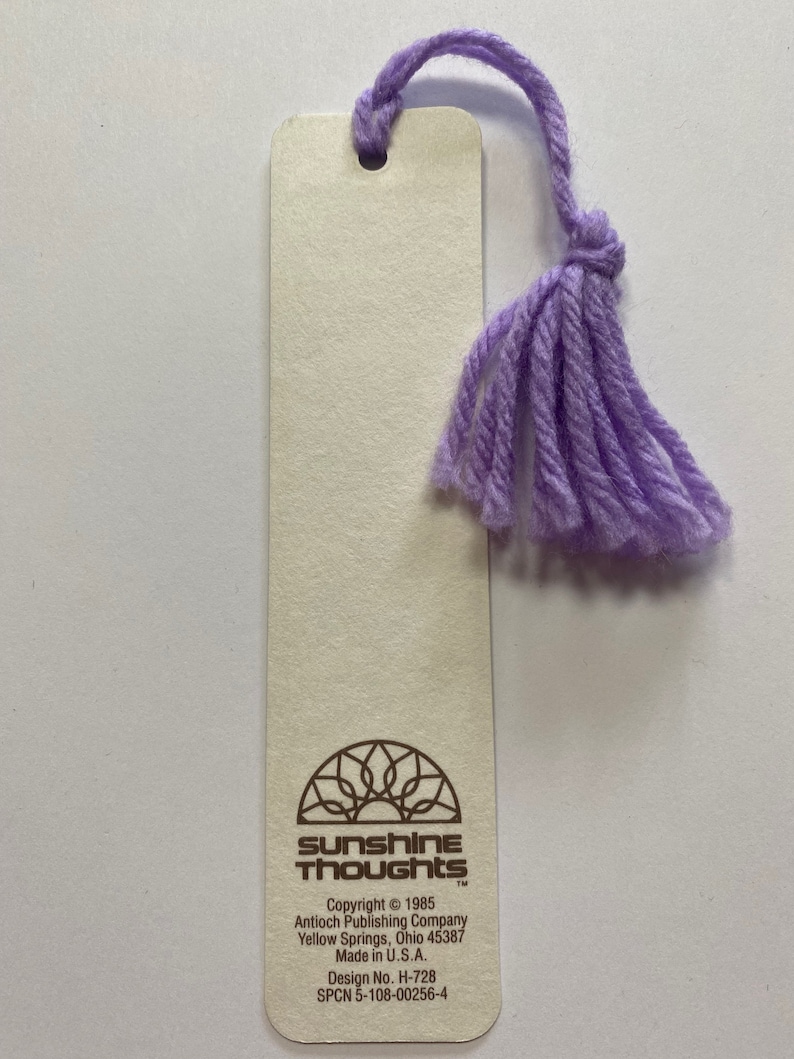 1985 Unicorn Bookmark 80s Made in USA Sunshine Thoughts - Etsy