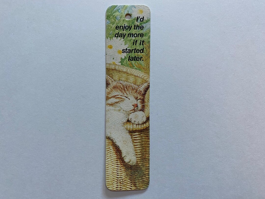 1978 Bookmark Id Enjoy the Day More If It Started Later Antioch USA - Etsy