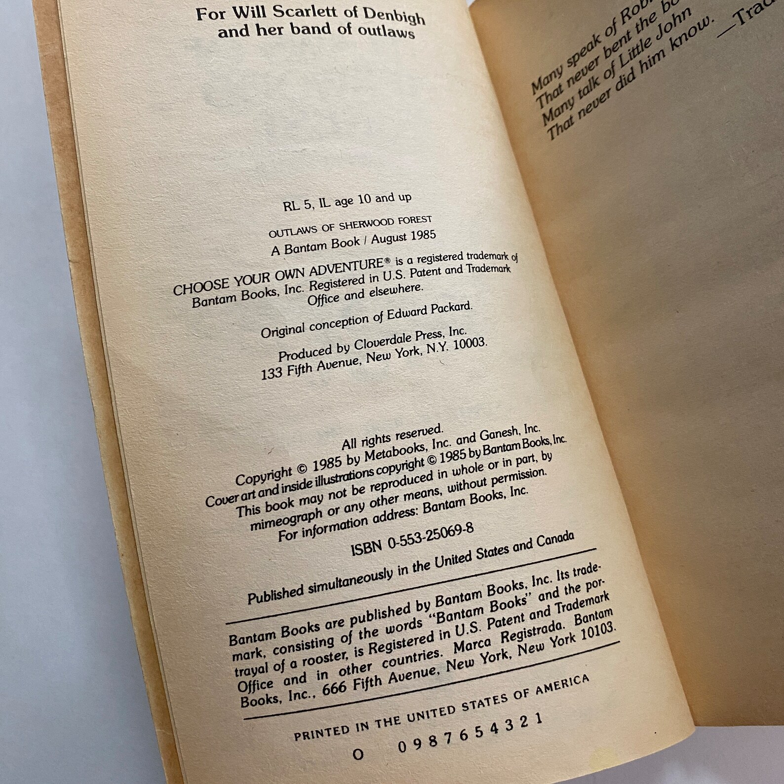 Choose Your Own Adventure #47 Outlaws of Sherwood Forest Paperback ...