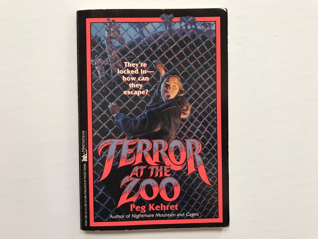 1993 Terror at the Zoo Paperback Chapter Book / Peg Kehret / 90s Teens ...
