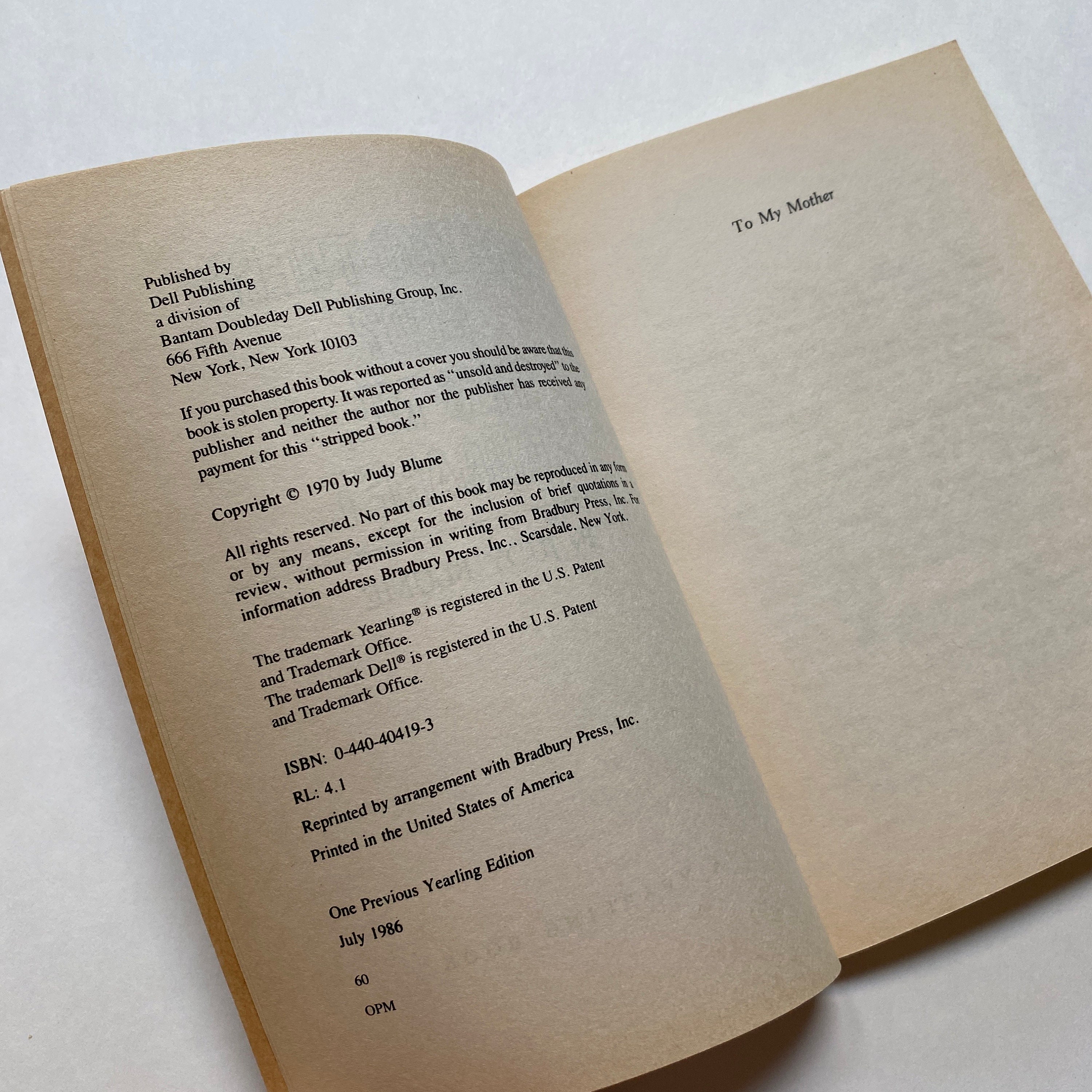 1986 Judy Blume Are You There God Its Me Margaret Paperback Book - Etsy