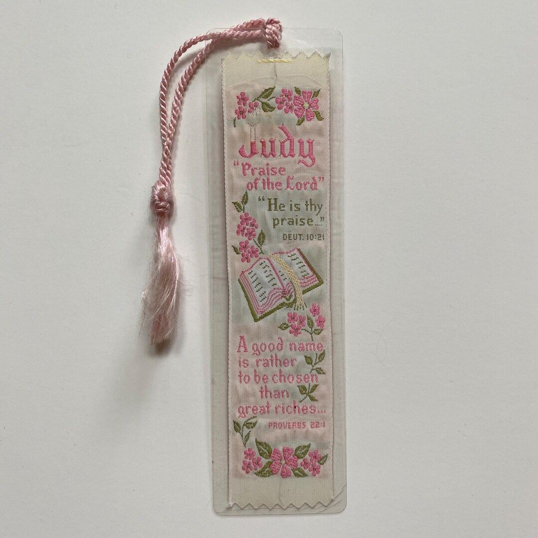 Judy Praise the Lord Bookmark 1962 Poem Prayer Book Mark Graceline - Etsy