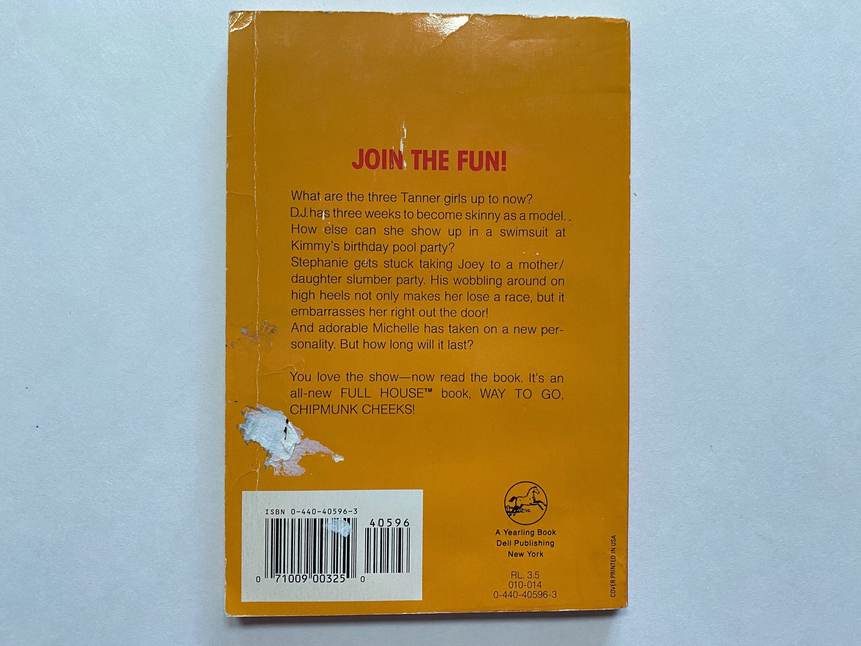 Full House Way to Go Chipmunk Cheeks Paperback Chapter Book Based on ...