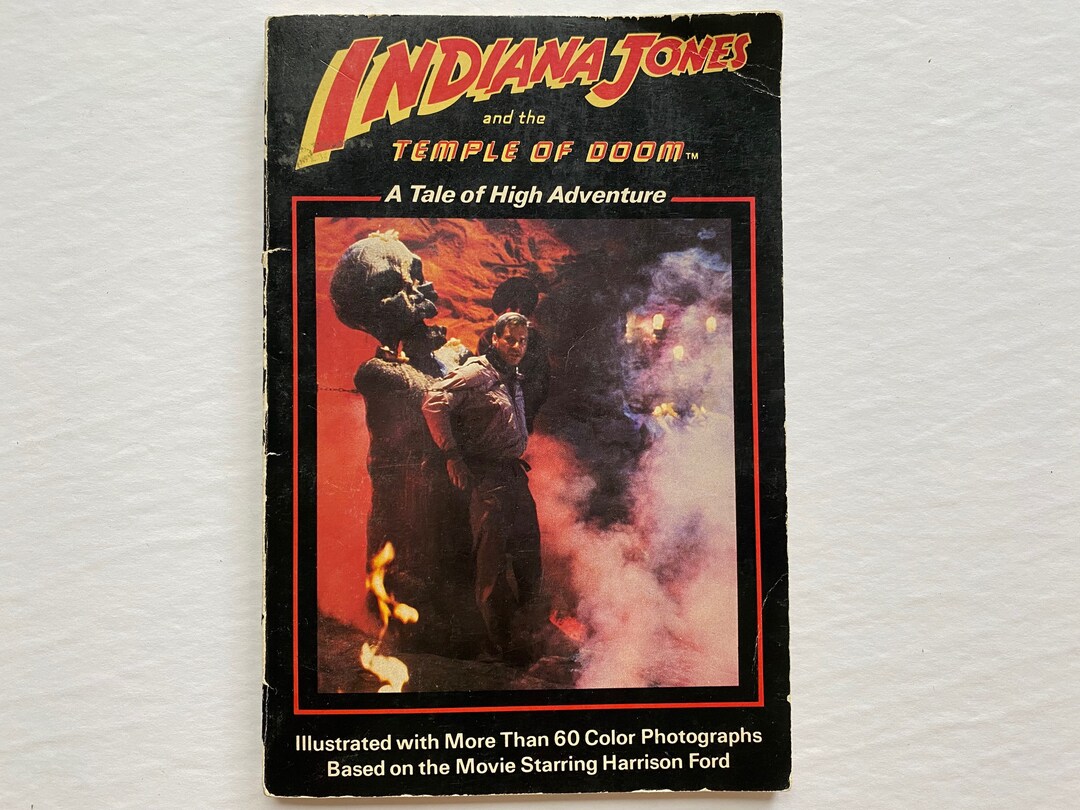 1984 Indiana Jones and the Temple of Doom Movie Novelization Book 80s ...
