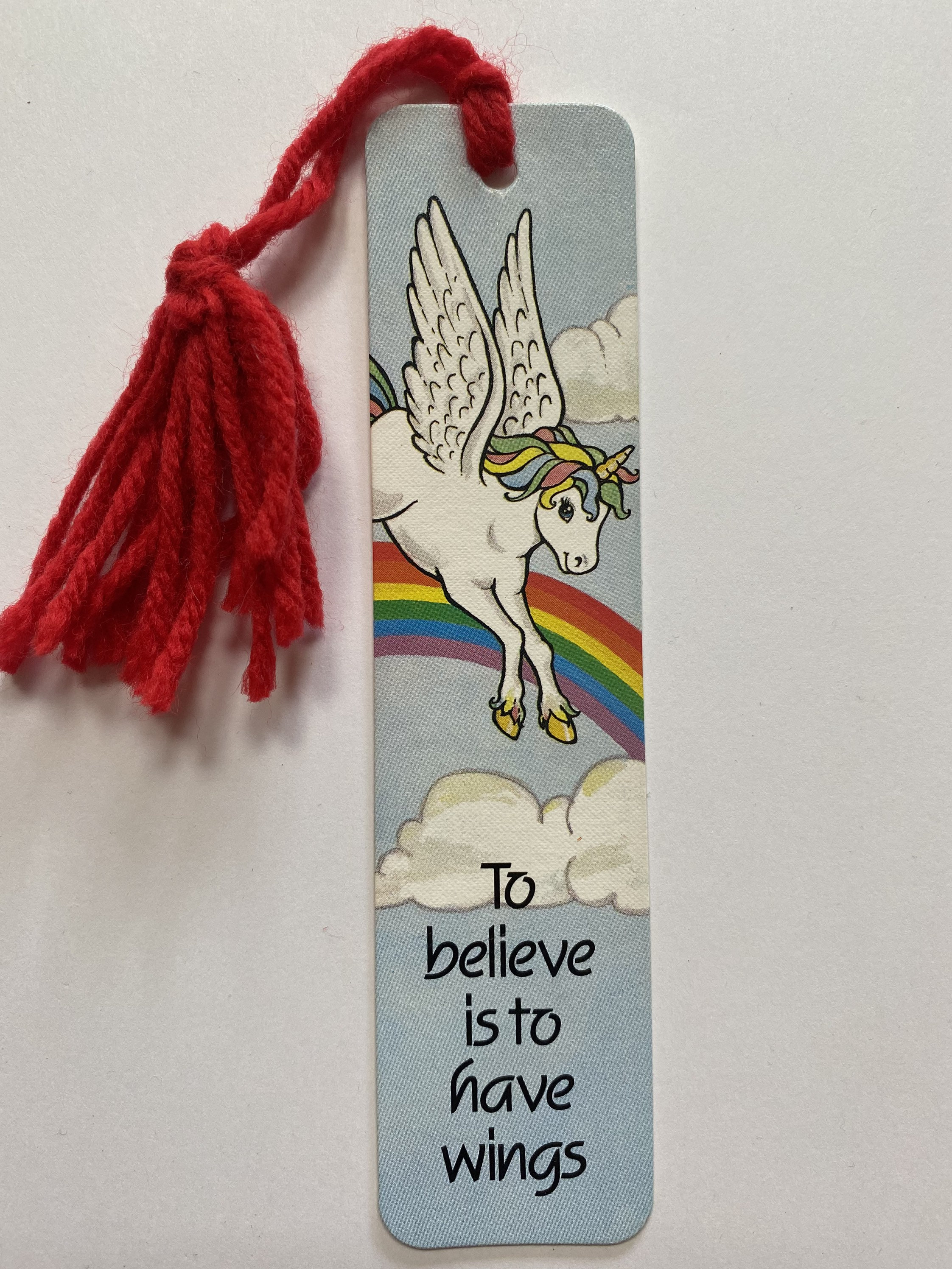 1985 Unicorn Bookmark 80s Made in USA Sunshine Thoughts Antioch Book ...