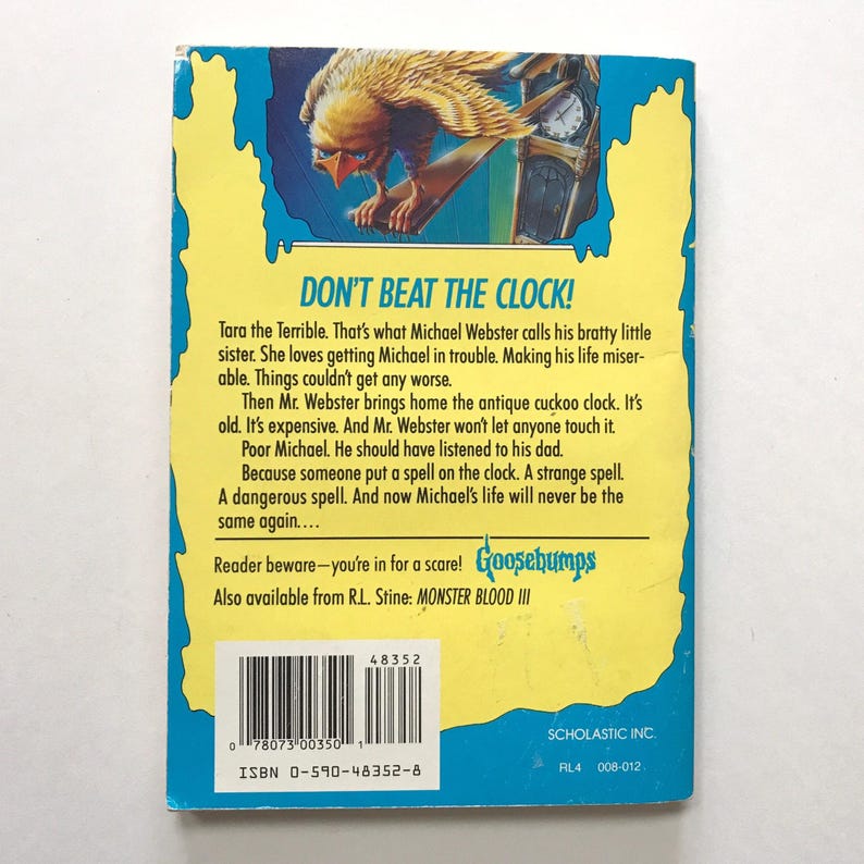Goosebumps #28 the Cuckoo Clock of Doom Paperback Book by RL Stine - Etsy