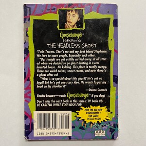 Goosebumps Presents TV Episode #7 the Headless Ghost Paperback Book by ...