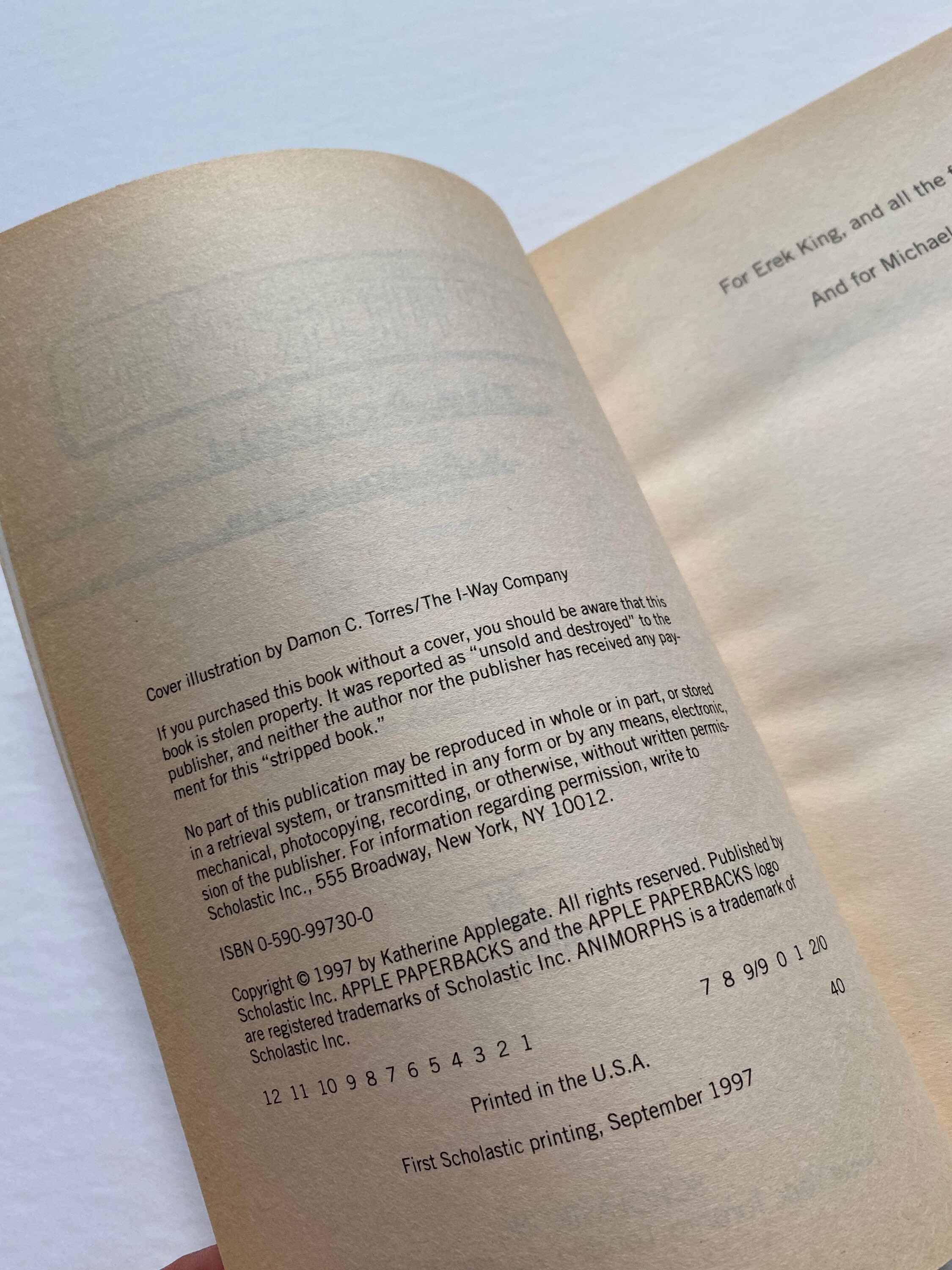 Animorphs #10 the Android WITH STICKERS Paperback Chapter Book by KA ...