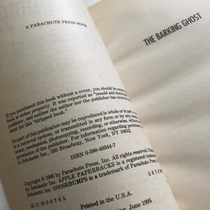 Goosebumps 32 the Barking Ghost Paperback Book by RL Stine - Etsy