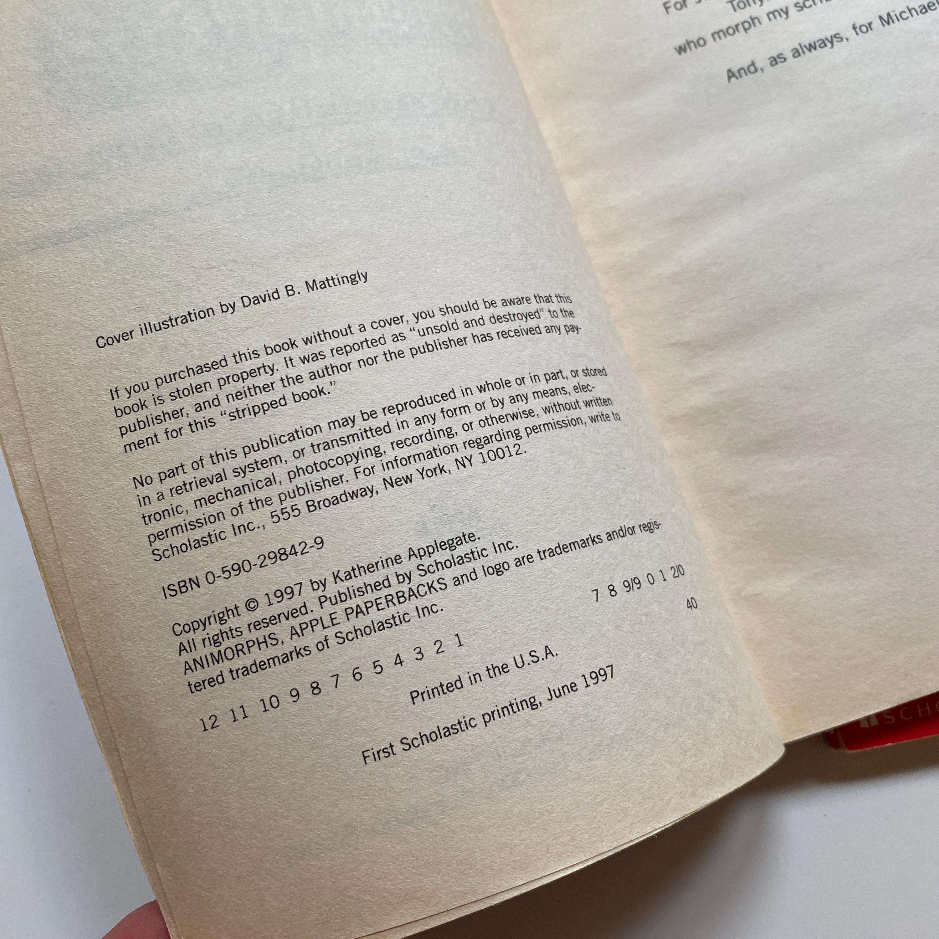 Animorphs Megamorphs Part 1 2 the Andalites Gift Paperback Chapter Book ...