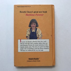 1988 Ramona Forever Hardcover Chapter Book by Beverly Cleary - Etsy UK