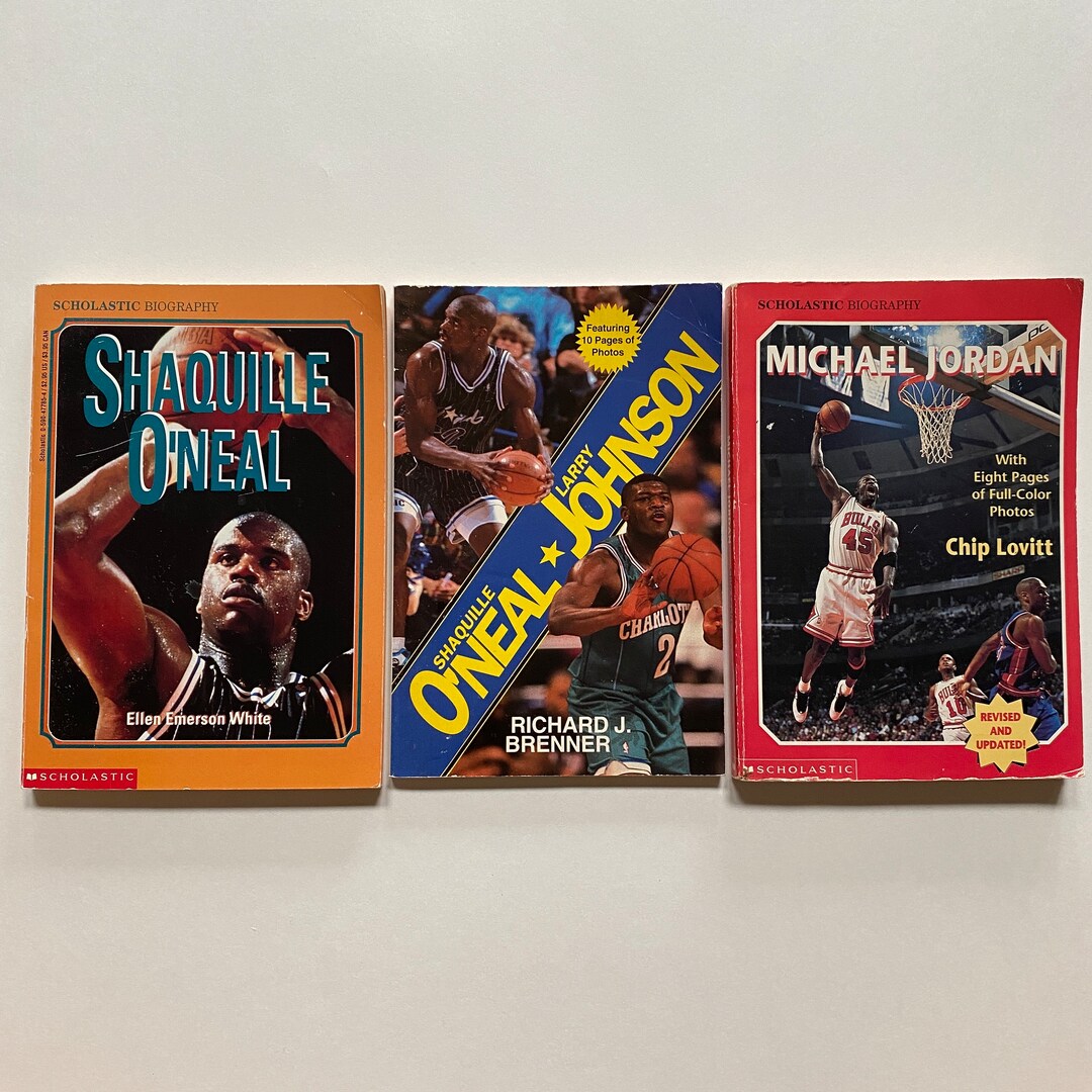 Three 1990s Basketball Sports Books Scholastic Michael Jordan Shaquille ...