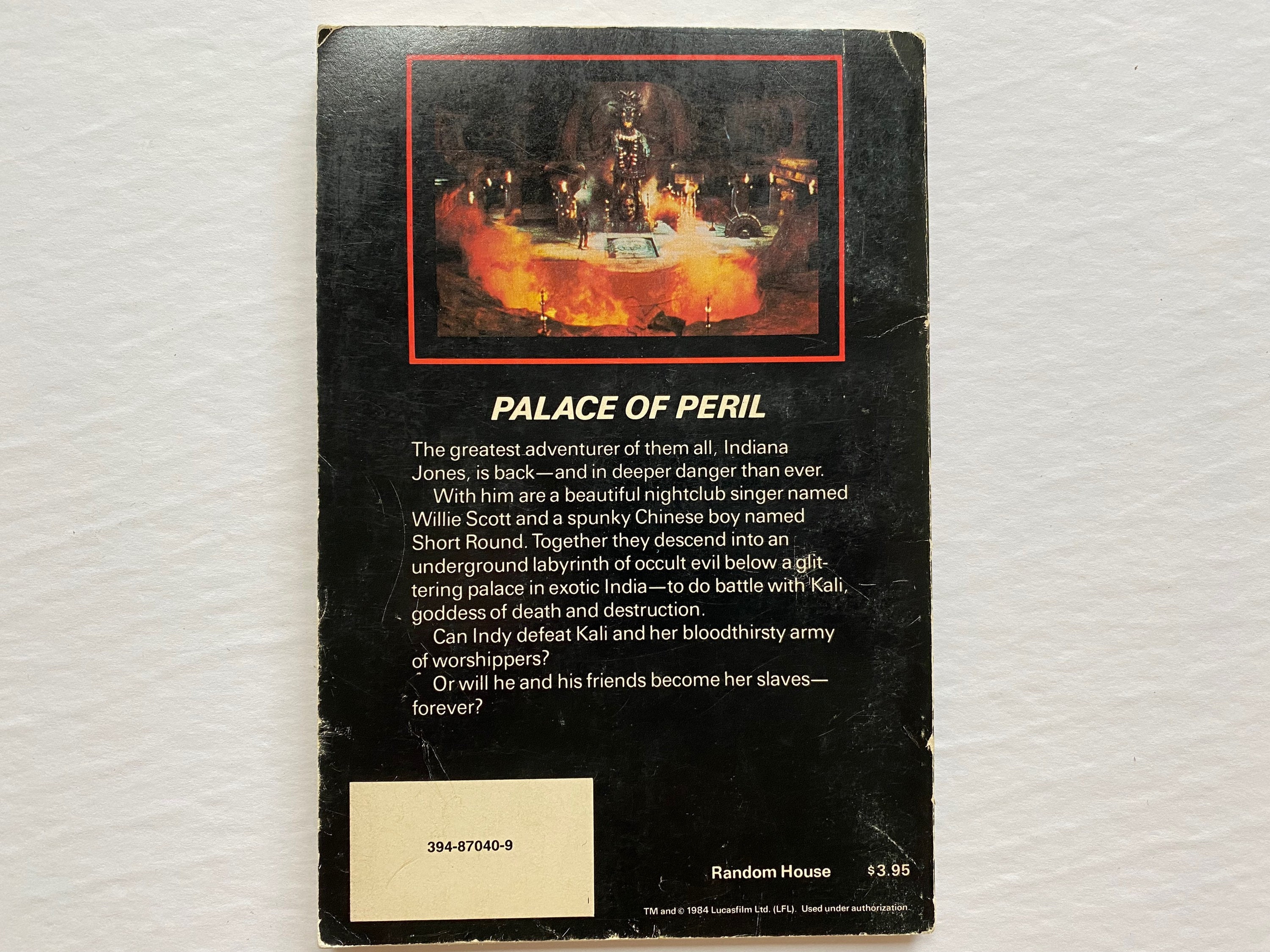 1984 Indiana Jones and the Temple of Doom Movie Novelization Book 80s ...