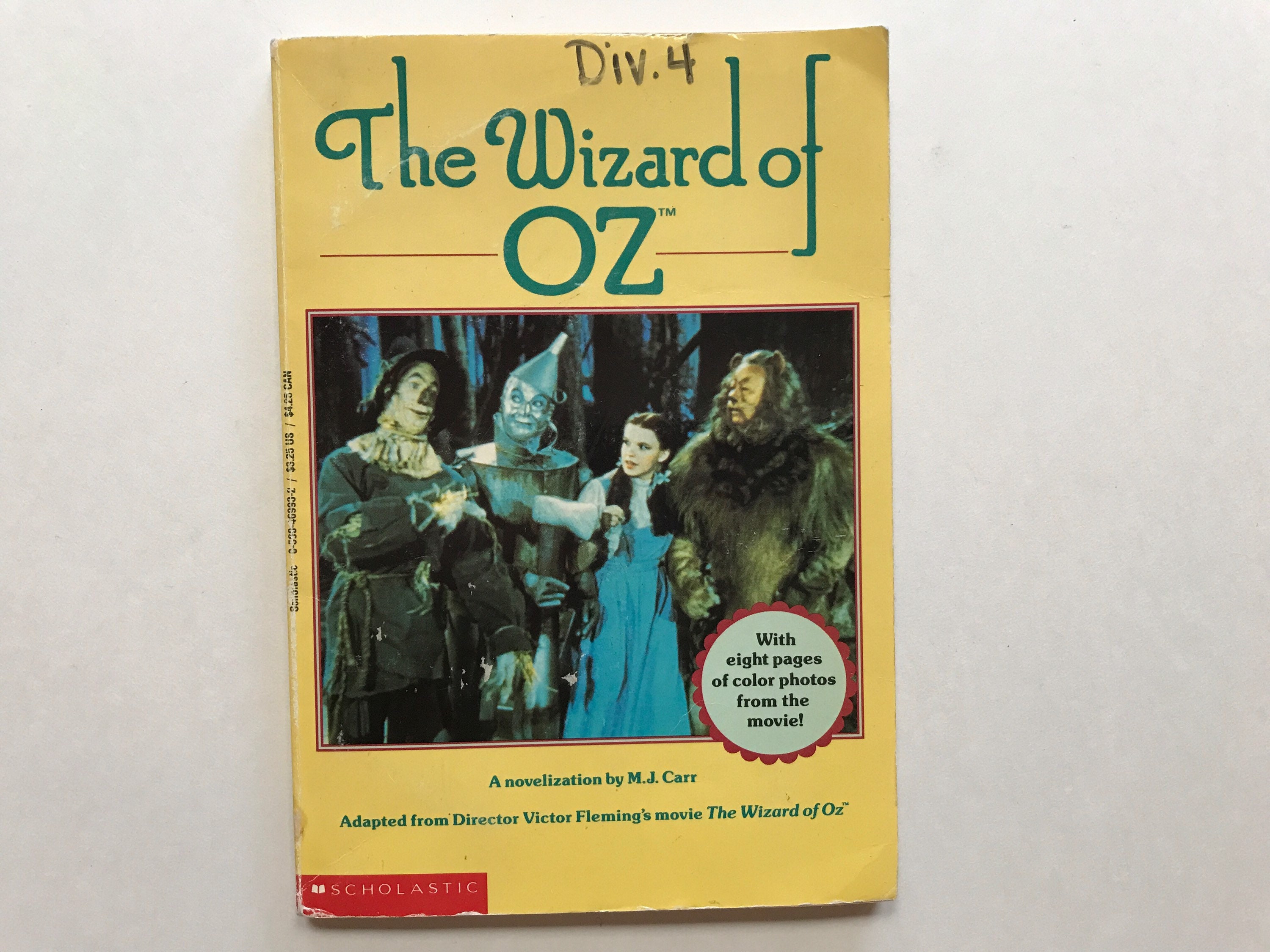 1993 the Wizard of Oz Novelization Paperback Chapter Book 90s With ...