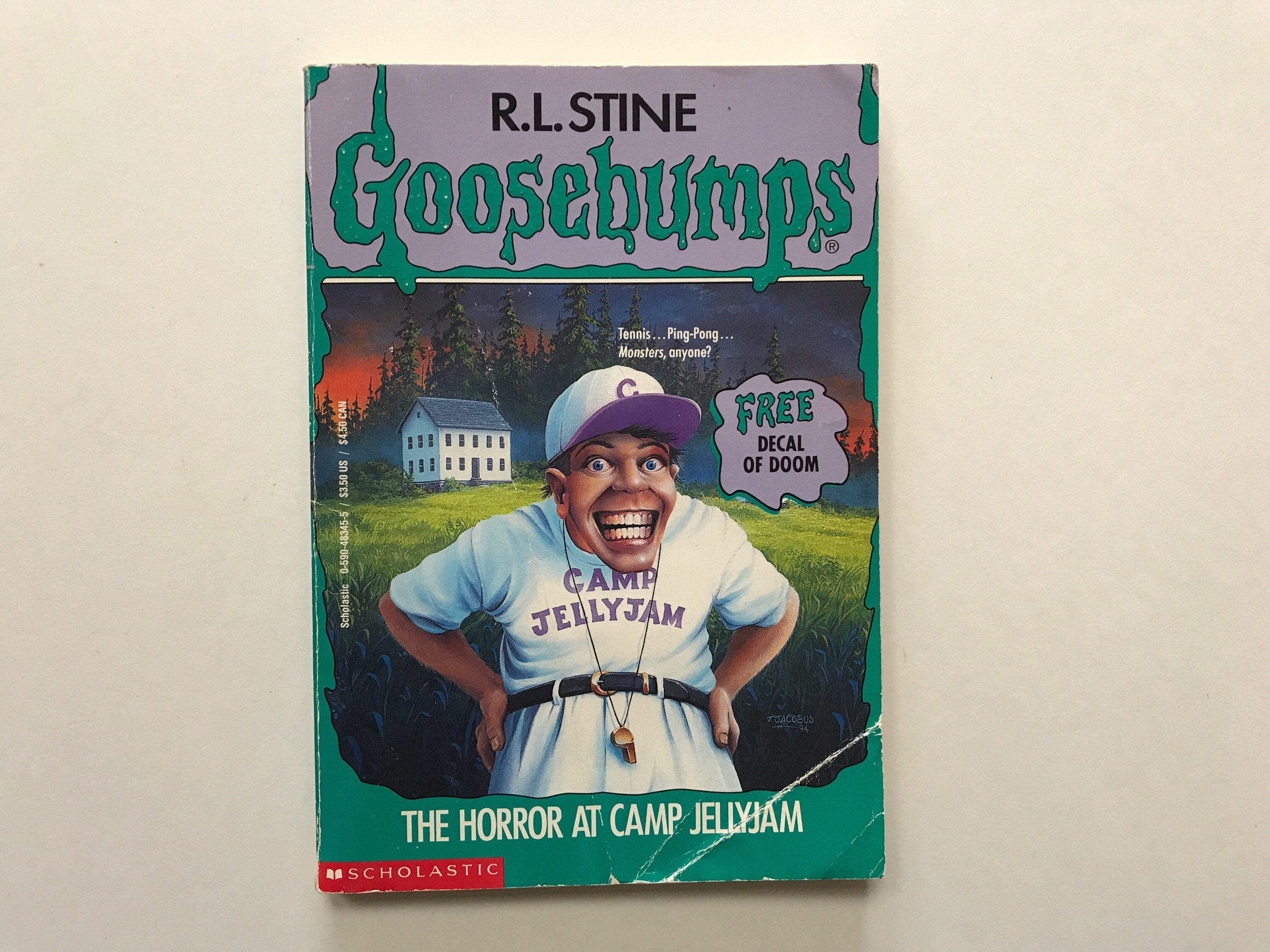 Goosebumps 33 the Horror at Camp Jellyjam With IRON on DECAL Rare ...