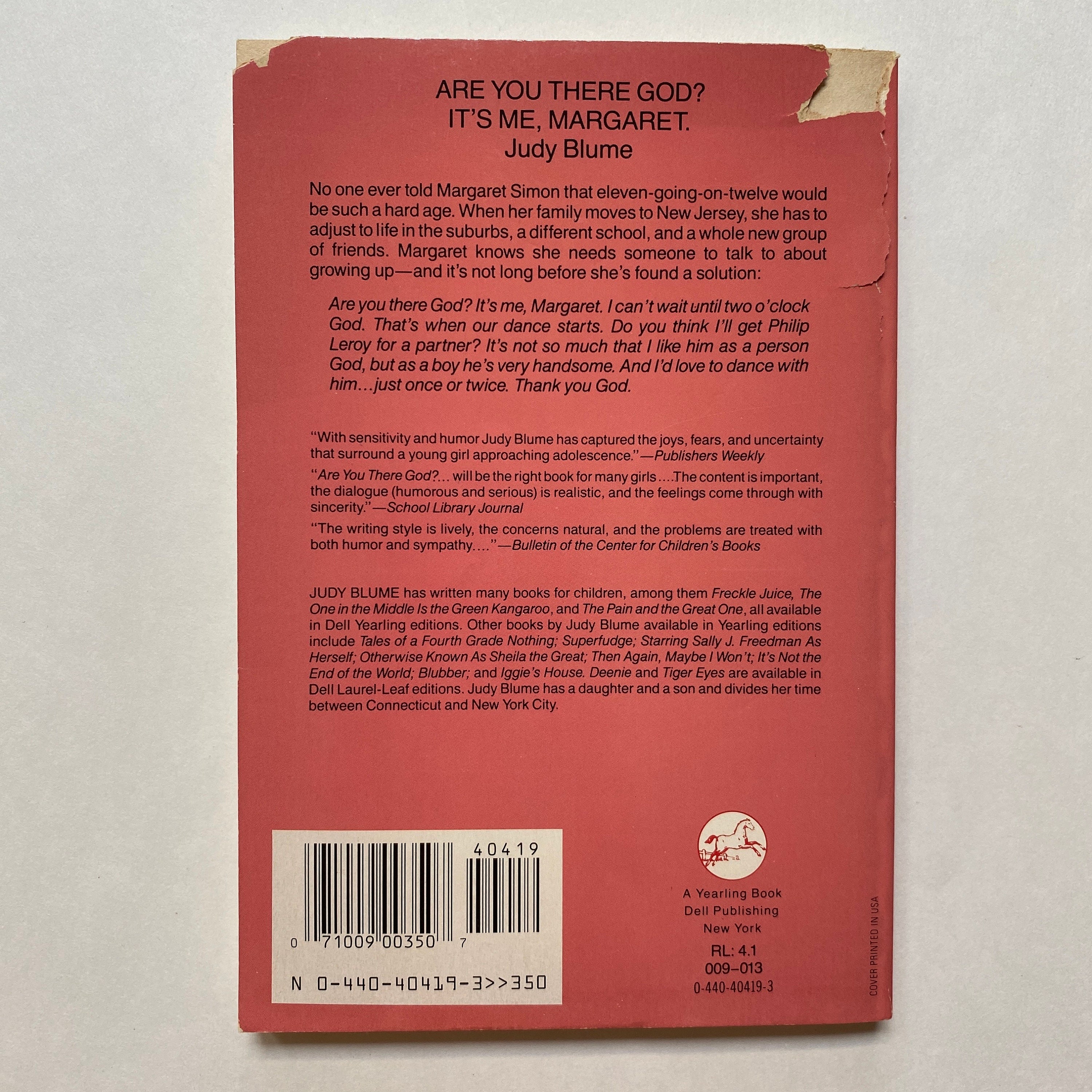 1986 Judy Blume Are You There God? Its Me Margaret Paperback Book - Etsy