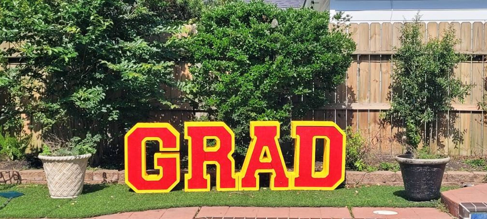 Foam Letters Grad Two Color Painted for Table Base Decor or | Etsy