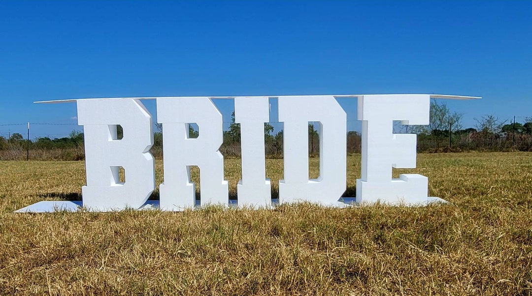 Foam BRIDE Letters, Wedding Table Base, Bridal Shower Decor - Etsy