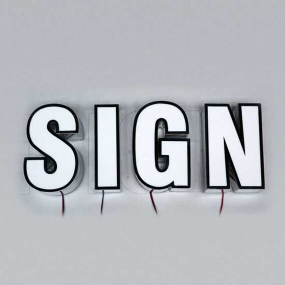 Front Lit LED Channel Letters Signs for Store Front Business | Etsy