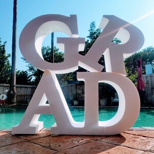 Grad Monument Style Custom Made Foam Letters, Free Shipping - Etsy