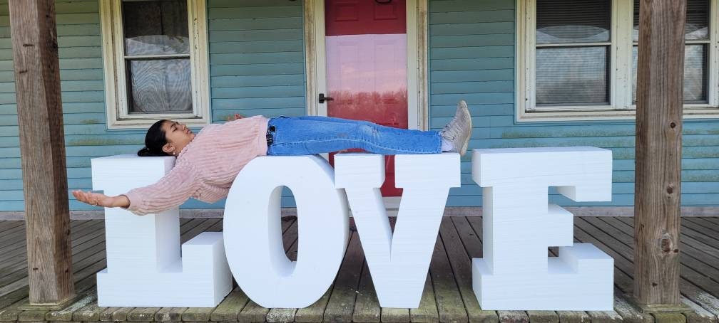 Large Foam LOVE Letters: Wedding Anniversary Table Base - Etsy