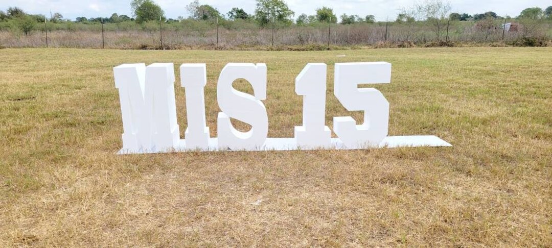 Foam Letters Mis 15. All 5 Letters Included Perfect for Quinceañera's ...