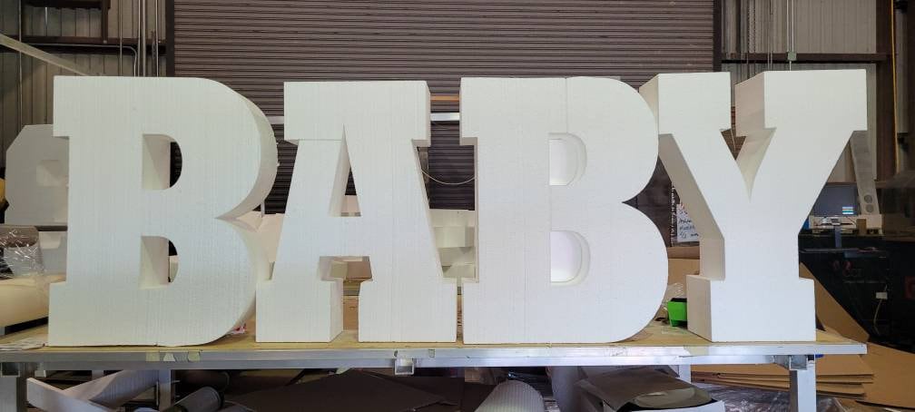 Foam Letters Baby 30in Tall Free Shipping 4 Letters | Etsy