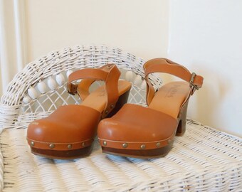 Wooden Sole Clogs | Etsy