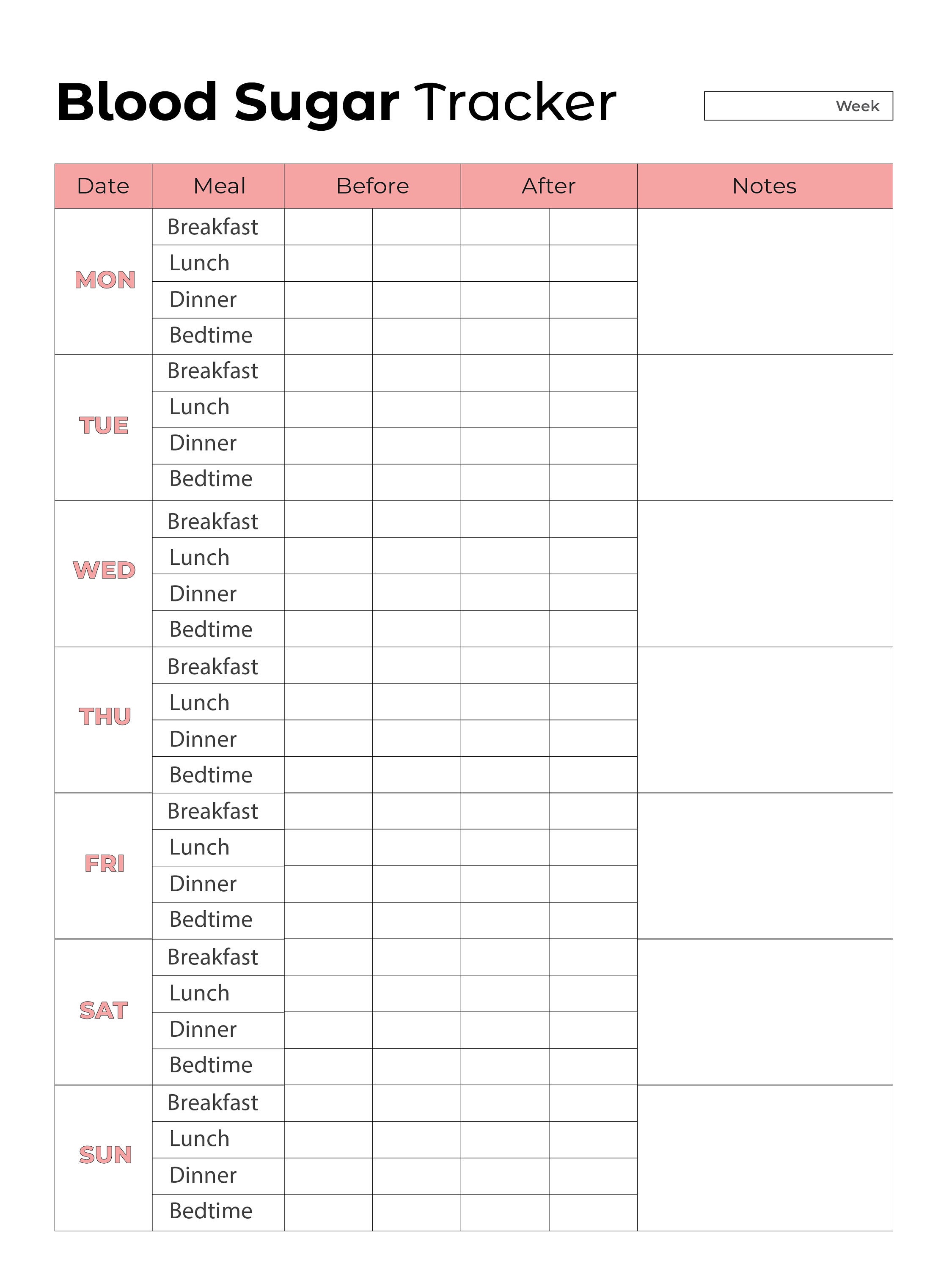 Blood Sugar Tracker, Health, Glucose Tracker, Diabetes Log, Medical ...