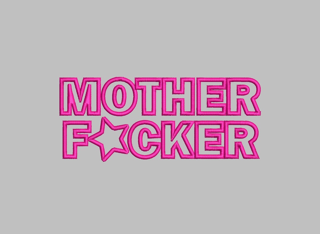 Mother Fcker Y2K Embroidery Design, Aesthetic, Trendy, Popular, Star - Etsy