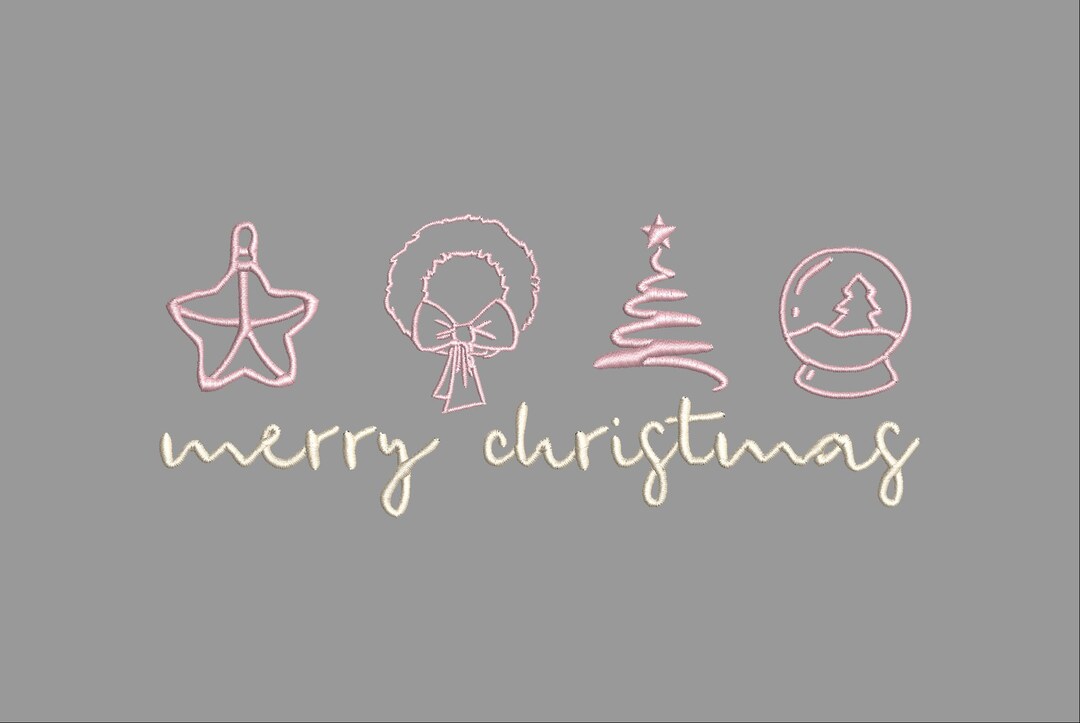 Merry Christmas Embroidery Design - PES, DST, JEF, Exp, Xxx, Vp3 Trendy ...