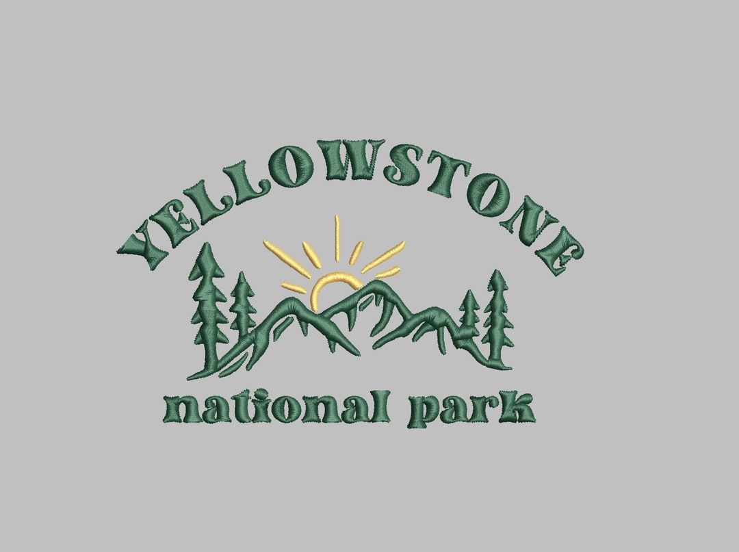 Yellowstone National Park Embroidery Design, PES, DST, JEF, Exp, Xxx ...