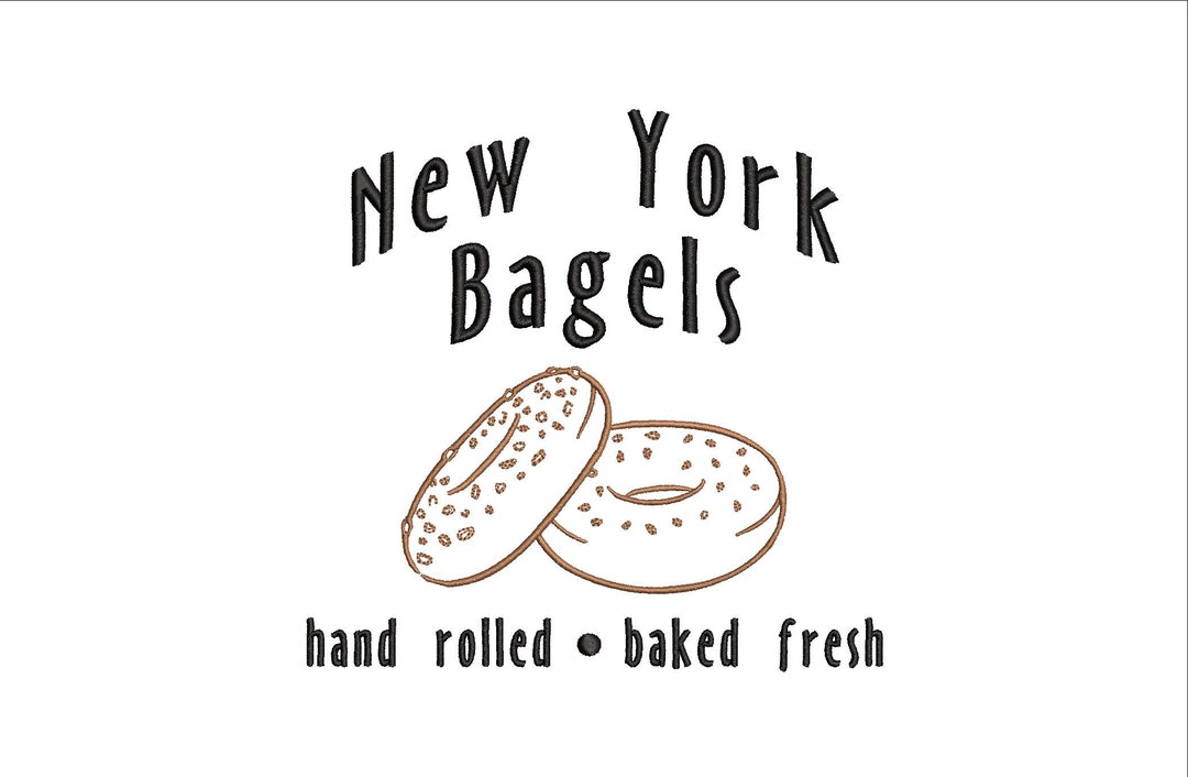 New York Bagels Embroidery Design - PES, DST, JEF, Exp, Xxx, Vp3, Hus ...