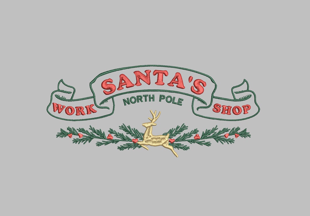 Santa's Work Shop Embroidery Design - PES, DST, JEF, Exp, Xxx, Vp3 ...