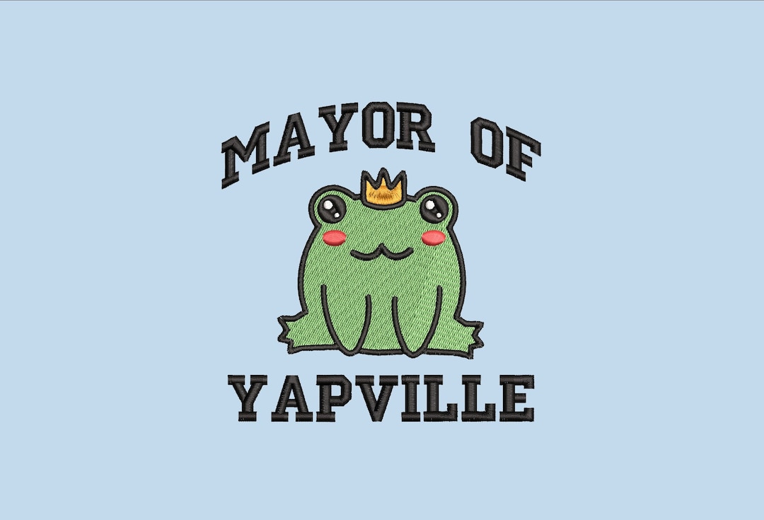 Mayor of Yapville Embroidery Design - 2 Sizes, 8 File Formats, Trendy ...