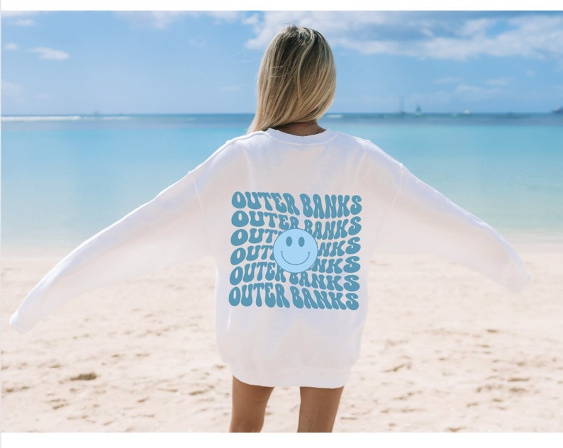 SVG PNG Outer Banks Preppy Smile Wavey Twist Text Design - Etsy